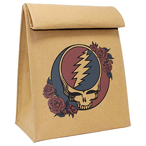 Ripple Junction Grateful Dead Steal Your Face Logo Roll Top Lunch Bag Reusable and Washable