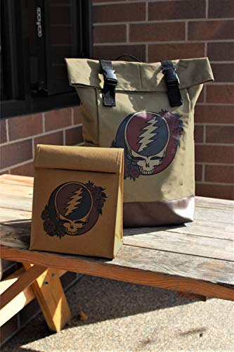 Ripple Junction Grateful Dead Steal Your Face Logo Roll Top Lunch Bag Reusable and Washable