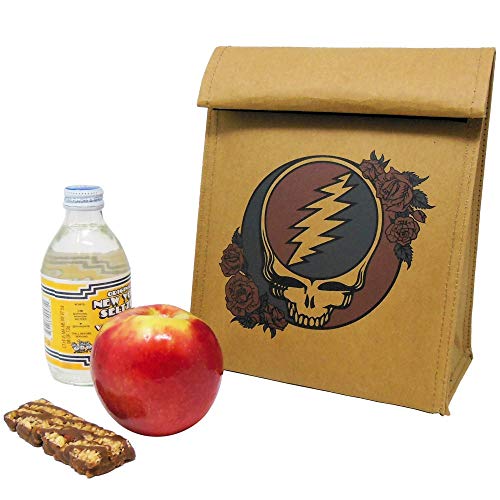 Ripple Junction Grateful Dead Steal Your Face Logo Roll Top Lunch Bag Reusable and Washable