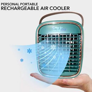 Little Big Chill Portable Personal Air Conditioner Fan,Rechargeable Cordless Mini Air Cooler/Humidifier Designed for Home,Office,Bedroom and Car.Ideal for Camping,Tailgating,The Beach,Green