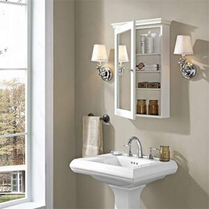 Pemberly Row Mirror Medicine Cabinet in White