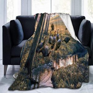 80"x60" blanket wildlife bird pheasant turkey throw blanket ultra soft blanket lightweight bed blanket quilt durable home decor fleece blanket sofa blanket