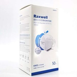 Raxwell KN95 RX9501 Disposable Face Mask 99% Filter Efficiency (50 Pack)