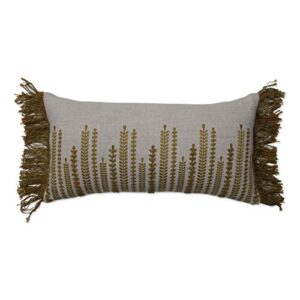 pillow perfect indoor alpine gold throw pillow, 23 x 11.5 x 5, yellow