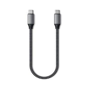 Satechi USB-C to USB-C Charging Cable – 10 inches/ 25 cm – Compatible with 2022 MacBook Pro/Air M2, 2021 MacBook Pro 14-inch, 16-inch (M1 Pro & Max), 2022 iPad Air M1, 2021 iPad Pro M1