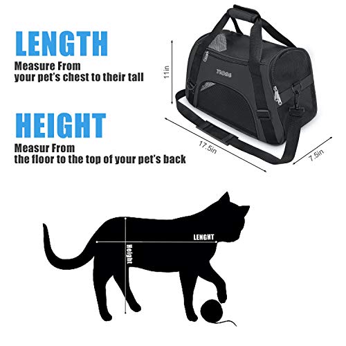 YLONG Cat Carrier Airline Approved Pet Carrier,Soft-Sided Pet Travel Carrier for Cats Dogs Puppy Comfort Portable Foldable Pet Bag,Airline Approved