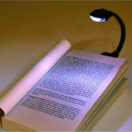 Reading Lamp LED Reading Light USB Work Light Can Be 360 ​​Degree Curved Eye Reading Lamp Small Table Lamp Night Light Clip on for Desk Bed Headboard (Black) Eye-Caring Table Lamps