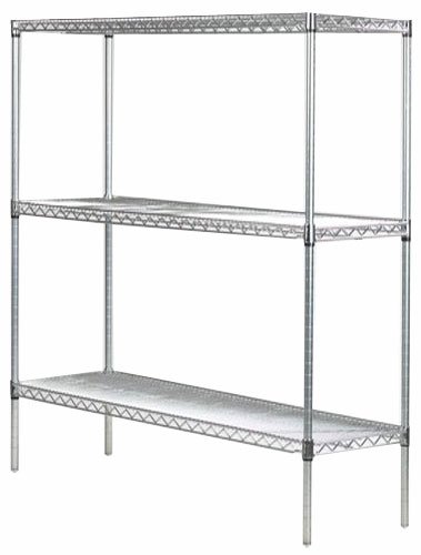 Omega 30" Deep x 72" Wide x 80" High 3 Tier Gray Starter Shelving Unit