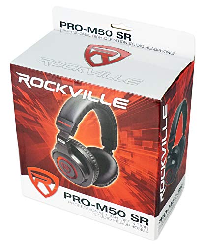 Studio Bundle w/4 Rockville PRO-M50 SR Headphones+4 Channel Headphone Amplifier