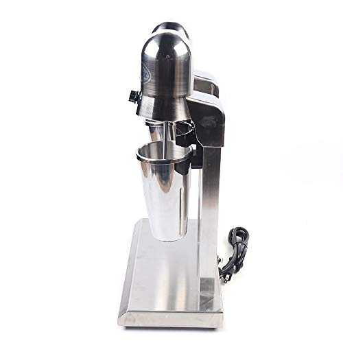 Electric Milkshake Maker Stainless Steel Milk Shake Machine Speed Adjustable Double Head Drink Mixer Beverage Equipment Smoothie Milk Foam Mixer Blender