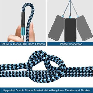 Durcord iPhone Charger 6FT/6/3/1.5, Lightning Cable Fast Charging iPhone Cable Nylon Braided iPhone Charging Cord Compatible with iPhone 14/13/12/11 Pro Max/XS MAX/XR/XS/X/8/7/Plus/6S/6/SE/5S/iPad