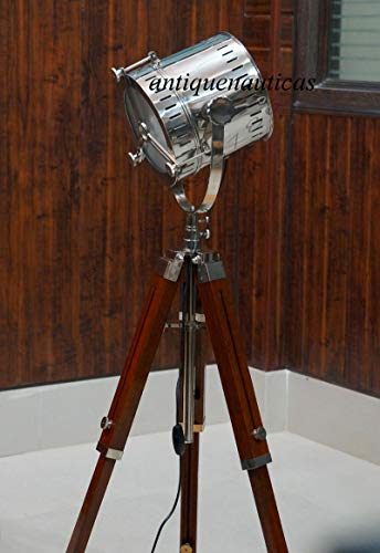 Designer Marine Search Light Floor Lamp Nautical Spot Studio Tripod Floor Lamps