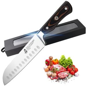 tuo santoku knife 7 inch-japanese chef knife asian knife-german high carbon stainless steel japanese cleaver sushi knife-ergonomic g10 handle with gift box-legacy series