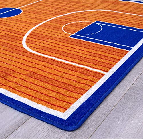 Basketball Court Sports Area Rug Rugs Carpet for Living Room Bedroom (3 Feet X 5 Feet)