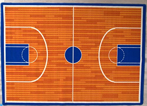 Basketball Court Sports Area Rug Rugs Carpet for Living Room Bedroom (3 Feet X 5 Feet)