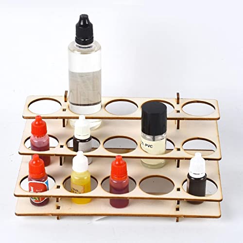 Jili Online Wooden Paint Ink Bottles Stand Spraying Paints Art Bottle Storage Holder - 15 Hole