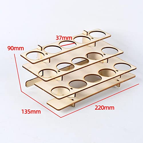 Jili Online Wooden Paint Ink Bottles Stand Spraying Paints Art Bottle Storage Holder - 15 Hole