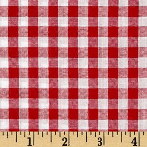 richcheck® gingham checks 1/4" red & white (20 yard bolt)