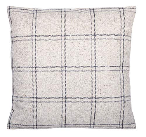 Safavieh Home Collection Lazra 18-inch Beige/Black Plaid Square Decorative Accent Pillow PLS7168A-1818, 1'6" x 1'6"