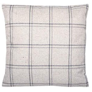 Safavieh Home Collection Lazra 18-inch Beige/Black Plaid Square Decorative Accent Pillow PLS7168A-1818, 1'6" x 1'6"