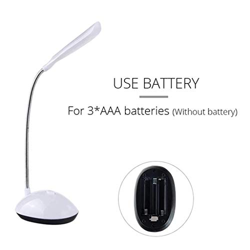 Reading Lamp LED Book Light Battery Powered Small Table Lamp Eye Protection Reading Light Simple Energy-saving Bedside Lamp Glare-Free Soft Lights 360° Flexible for Bookworms and Kids Eye-caring Table