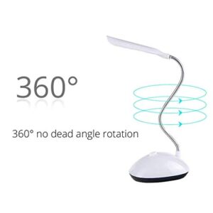 Reading Lamp LED Book Light Battery Powered Small Table Lamp Eye Protection Reading Light Simple Energy-saving Bedside Lamp Glare-Free Soft Lights 360° Flexible for Bookworms and Kids Eye-caring Table