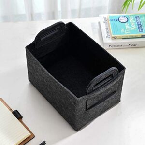 Minoisome Foldable Storage Baskets with Carry Handles Felt Fabric Collapsible Storage Cubes Bin for Organizing Toys Clothes Gifts Closet Shelves Kids Room Laundry Office