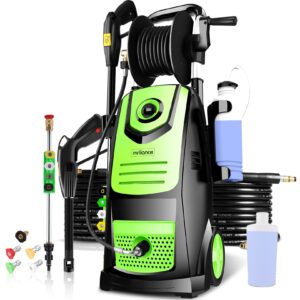 mrliance Electric Pressure Washer 1.8GPM Power Washer 1800W High Pressure Washer Cleaner Machine with 5 Interchangeable Nozzle & Hose Reel, Best for Cleaning Patio, Garden,Yard