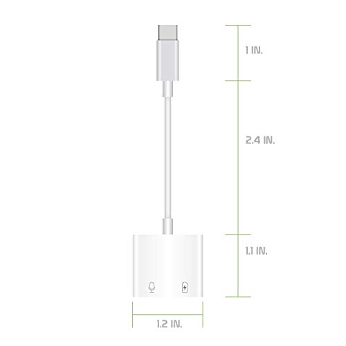 Pro Headphone 3Amp Aux Adapter Compatible with Your LG Velvet Plus USB-C 3.5mm Audio & Hi-Power Charging Port (Charge While You Listen)