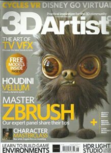 3d artist magazine, the art of tv vfx june, 2019 issue # 132 printed in uk