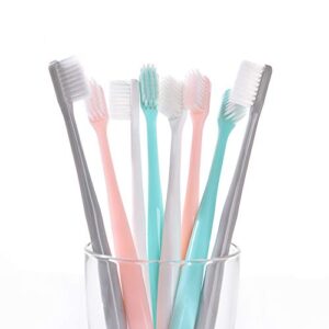 Pack of 8 Ultra Soft Toothbrush with Micro Thin Tapered Bristle - Made in Korea (4 Colors)