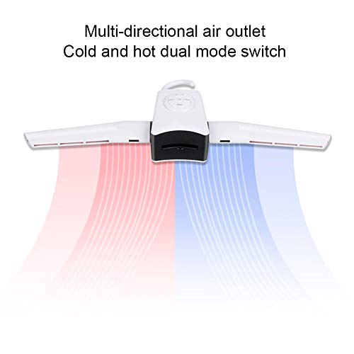 BHDD Electric Clothes Drying Hanger, Portable Foldable Dryer Rack Lightweight Garment Rack Suit Shoes Dryer Fast Drying Hangers, with Multi-Direction Air Outlet, for Household and Travel