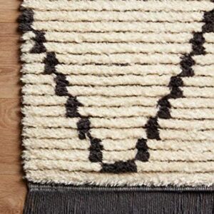 Chris Loves Julia x Loloi Alice Collection ALI-04 Cream / Charcoal 5'-2" x 7'-6" Area Rug