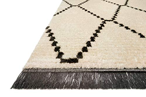 Chris Loves Julia x Loloi Alice Collection ALI-04 Cream / Charcoal 5'-2" x 7'-6" Area Rug