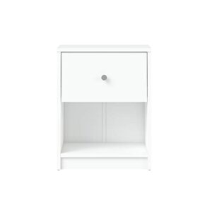 Home Square 2 Piece Modern Wood Dresser and Nightstand Bedroom Set in White