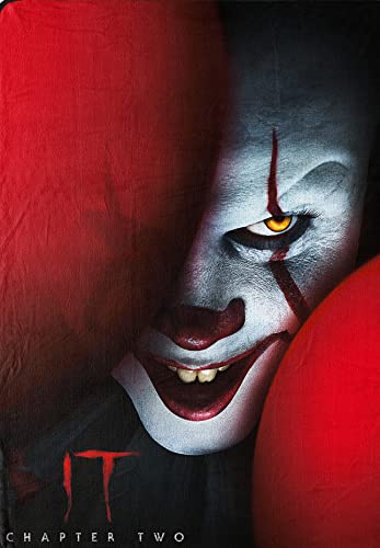 Seven Times Six IT Chapter 2 Pennywise The Clown Super Plush Throw Blanket 46" x 60" (117cm x 152cm)