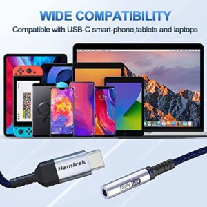 USB C to 3.5mm Jack Headphone Adapter, LcueGuk Type C to Aux Audio Dongle Cable,Hi-Res Adapter Compatible with Pixel 6 5XL, Samsung Galaxy S22 S21 Ultra Z Flip Note 20，iPad Pro2021-32bit/384khz-Blue