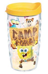 tervis made in usa double walled nickelodeon - spongebob squarepants insulated tumbler cup keeps drinks cold & hot, 16oz, camp coral