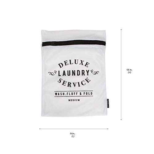 Simplify Mesh Wash Bags | Set 3 Piece | Large, Medium, Small | Laundry | Delicates | Clothing | Socks | Black and White