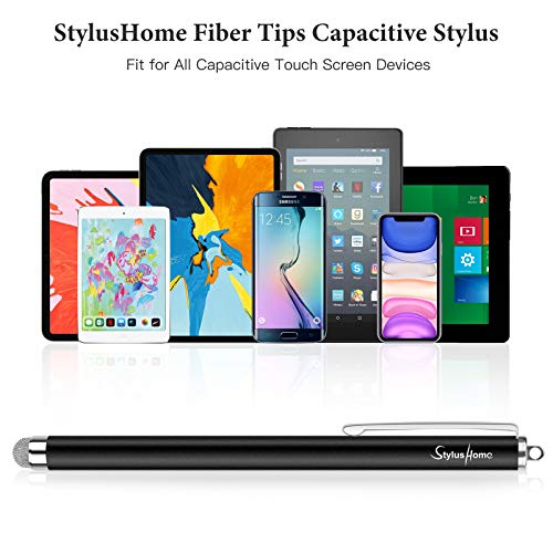 StylusHome Stylus Pens for Touch Screens (6 Pcs), Sensitivity Capacitive Stylus Fiber Tips Touch Screen Pen with 6 Extra Replaceable Tips for for iPad iPhone Tablets All Universal Touch Devices