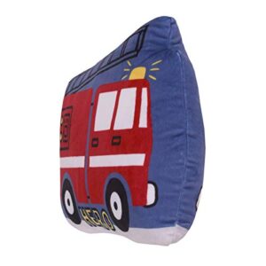 Crown Crafts Carter's Firestruck Firetruck Red, White, and Blue Decorative Pillow, 9.5x15 Inch (Pack of 1)