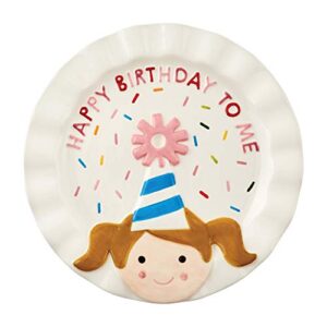 birthday girl candle plate