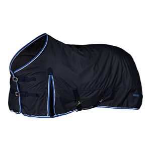 horze glasgow heavy weight waterproof winter turnout horse blanket (350g fill) - dark blue - 78 in