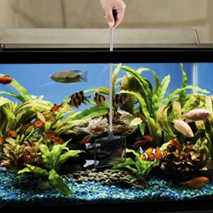 Mogoko 4.3 Inch Fine Mesh Telescopic Aquarium Fish Net with Extendable 11-19 inch Long Handle for Fish Tank