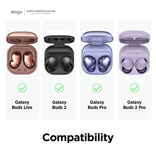 elago Clear Case Compatible with Samsung Galaxy Buds 2 Pro Case (2022) / Galaxy Buds 2 Case (2021) / Galaxy Buds Pro Case (2021) / Galaxy Buds Live Case (2020) TPU Cover [Crystal Clear]