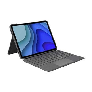 logitech folio touch ipad keyboard case with trackpad and smart connector for ipad pro 11-inch (1st, 2nd, 3rd generation) – grey