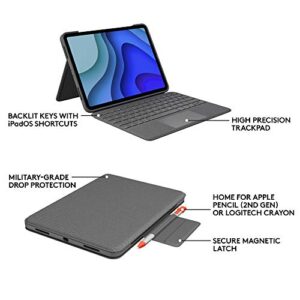 Logitech Folio Touch iPad Keyboard Case with Trackpad and Smart Connector for iPad Pro 11-inch (1st, 2nd, 3rd Generation) – Grey