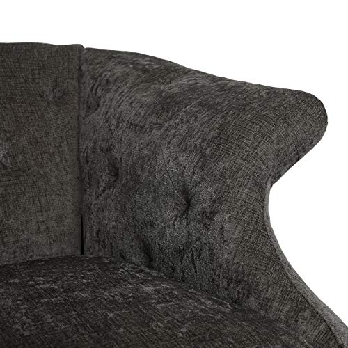 Christopher Knight Home Morganton 3 Seater Sofa, Dark Charcoal + Dark Brown