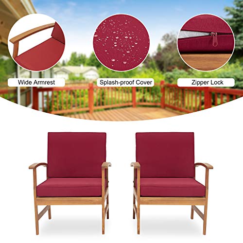 kinbor Outdoor Sofa Set Patio Furniture Set 7 Piece Wood Patio Set Outdoor Sectional Sofa Couch for Patio Deck