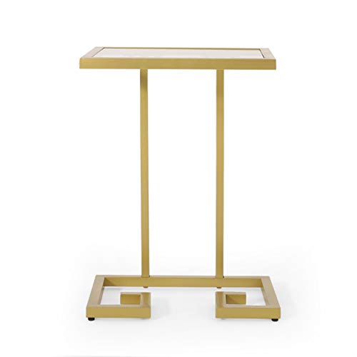 Christopher Knight Home Hickson END Table, Gold + Clear